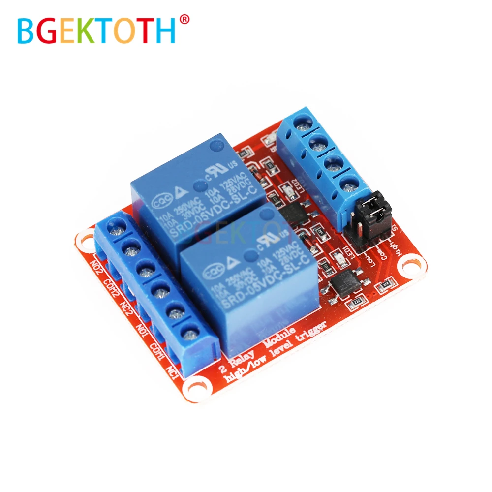 2 Channel Relay Module With Optocoupler Isolation 2 Way 5v 12v 24v ...