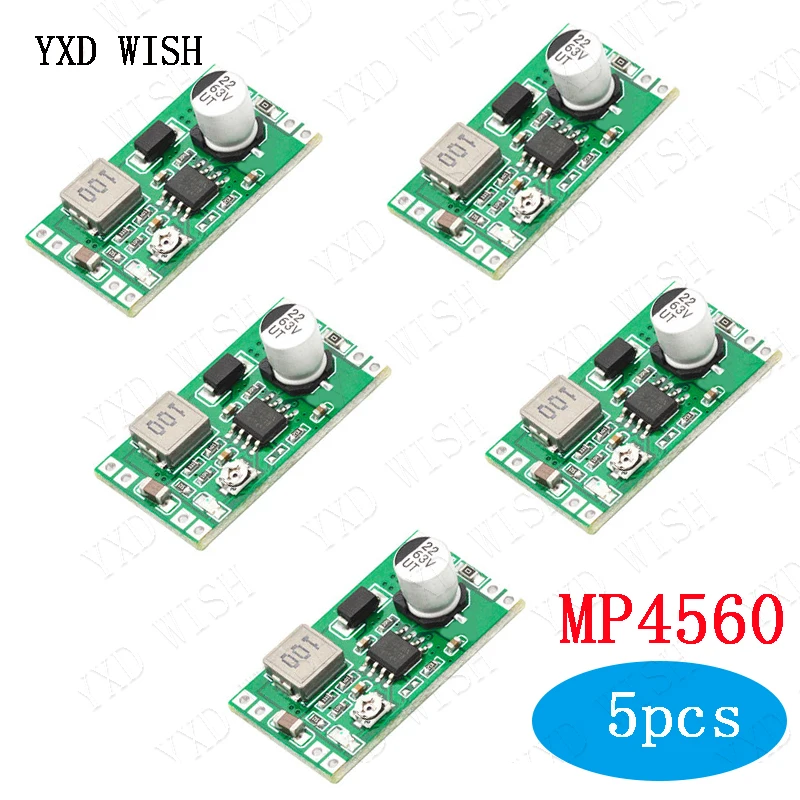 5pcs 2A DC-DC MP4560 Step-down Stabilized Voltage Supply Module Output 8～55V to 12V 9V 5V 3V ...