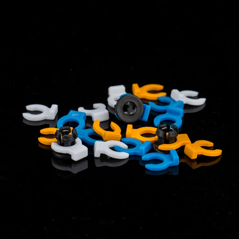 10 sets Pneumatic Connectors White Tube Clamp Blue Pipe Horse Clip ...