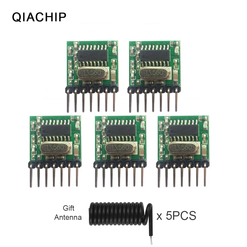 Qiachip 5 Pcs/lot 433 MHZ Superheterodyne RF Modul Pemancar 433 M Hz ...