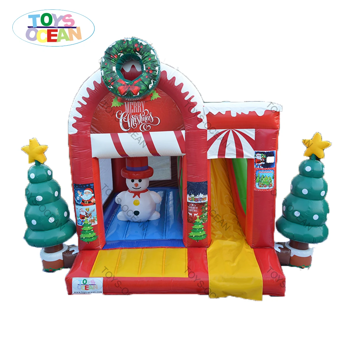 Santa-Claus-Inflatable-Bouncer-Christmas-Bouncy-Castle-Inflatable ...