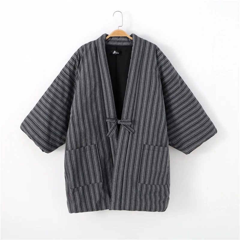 High Quality Hanten Jacket Men Japan Style Cardigan Coats Samurai ...