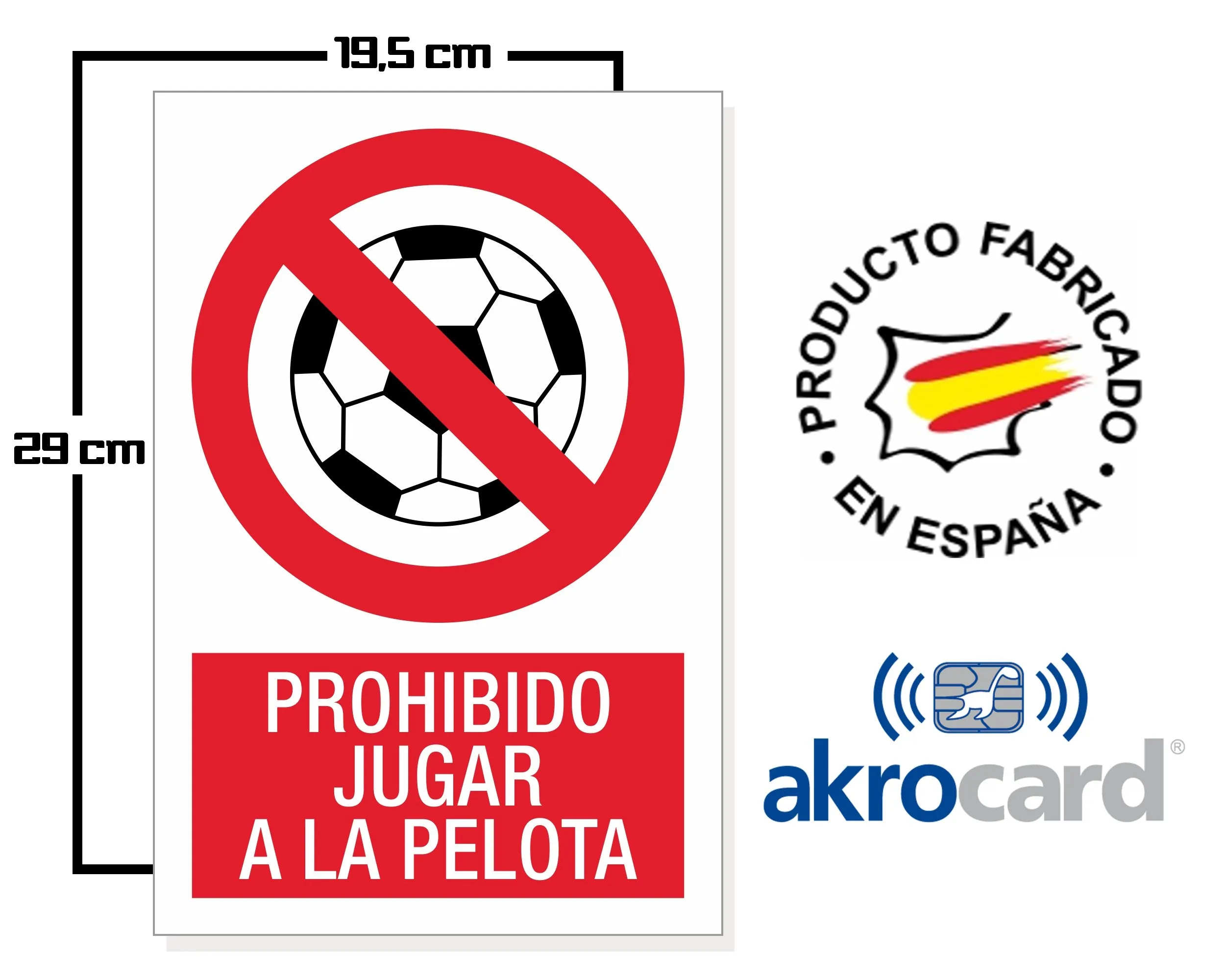 Cartel Resistente PVC PROHIBIDO JUGAR A LA PELOTA Señaletica de Aviso ...