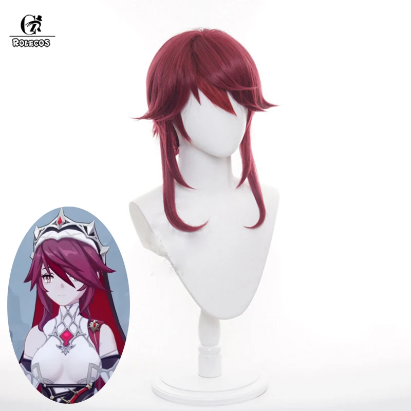 ROLECOS Game Genshin Impact Cosplay Wig Rosaria Cosplay Wig Game ...