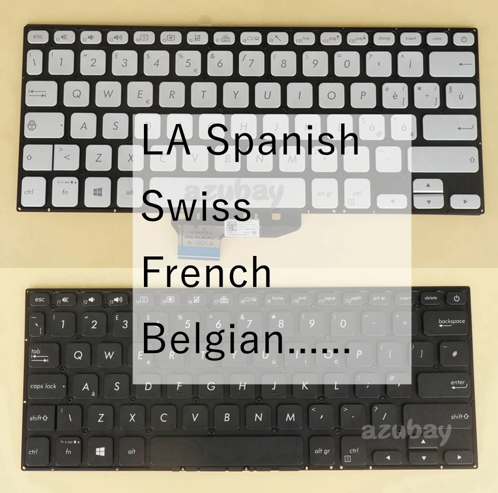 LA Spanish Swiss French Belgian Keyboard For ASUS VIVOBOOK X430FA ...
