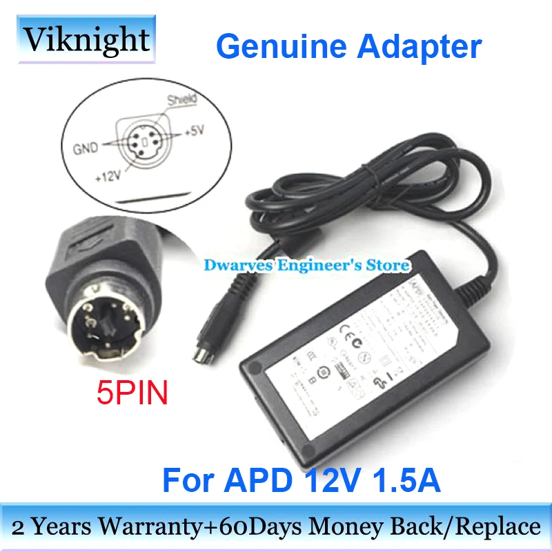 Echt 5V 12V Dc 1.5A Apd Adapter AD6008 DA-30C01 RS-E02AB Voeding Lader ...