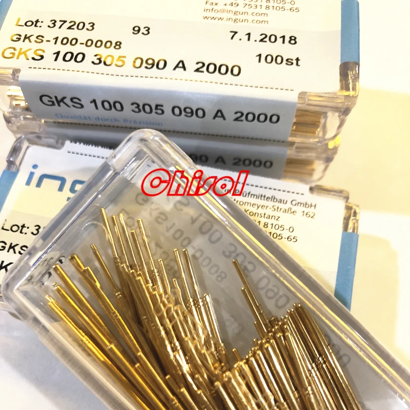 Original INGUN 100pcs/set 100mil Test Needle GKS100305090A2000 Test Pins