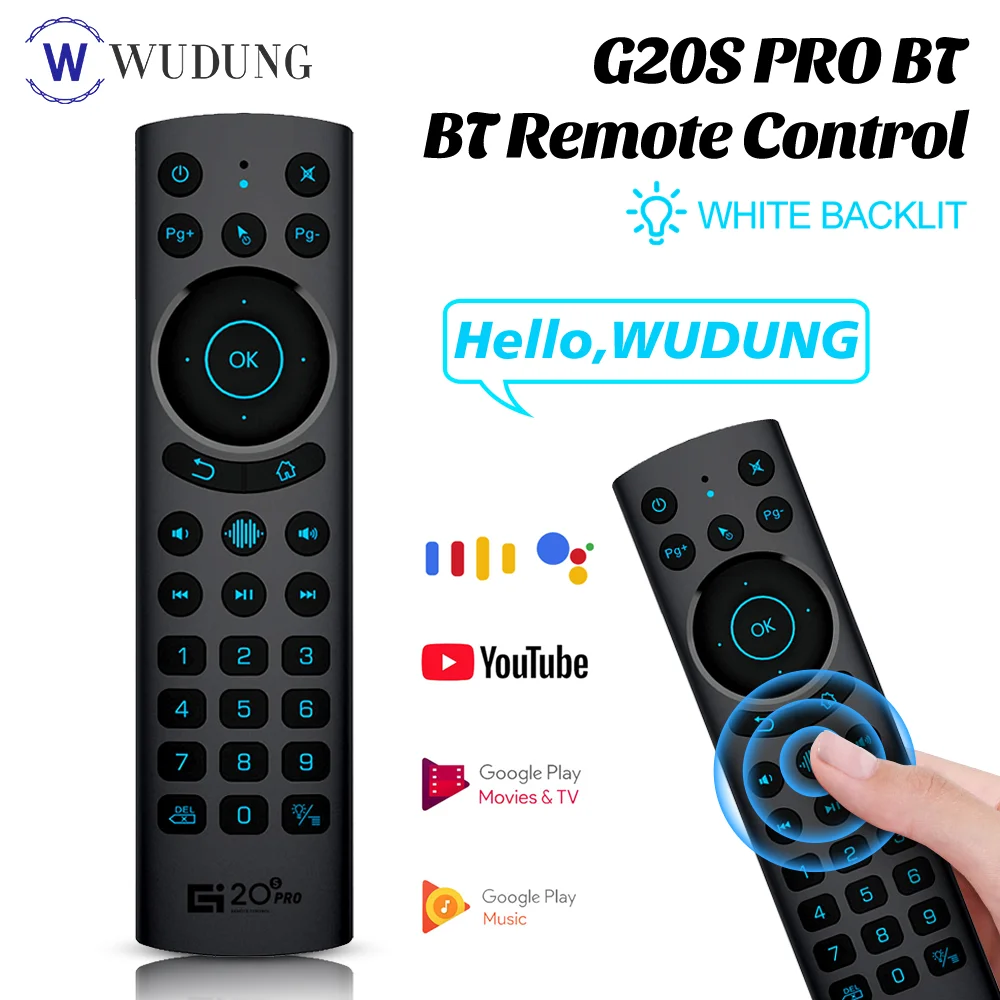 Voice Remote Control 2.4G Wireless Air Mouse G20S G10S PRO BT 5.0 ...