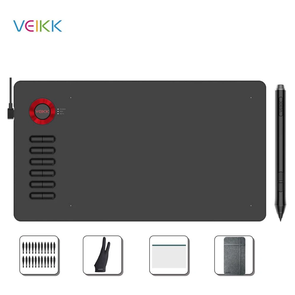 Veikk A15 10 X 6 Inch Drawing Tablets 8192 Level Battery-free Pen ...