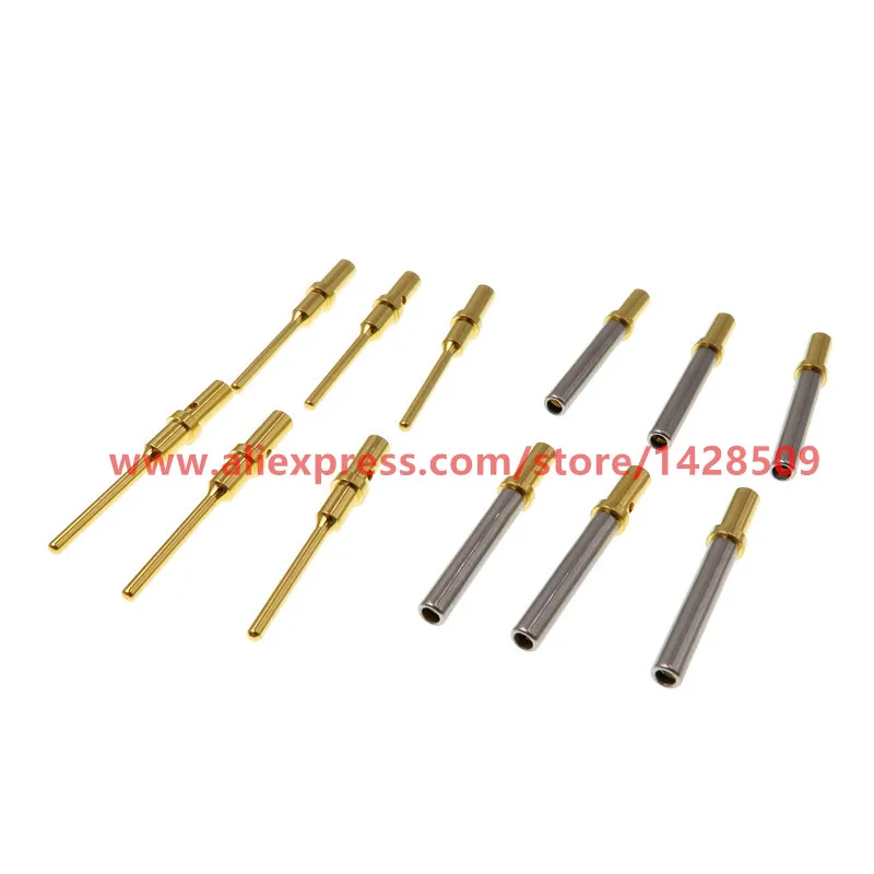 50 Pcs Dtm 0460-202-2031 0462-201-2031 Gold Plated Solid Terminal Size 20 Awg Deutsch Pin Female ...