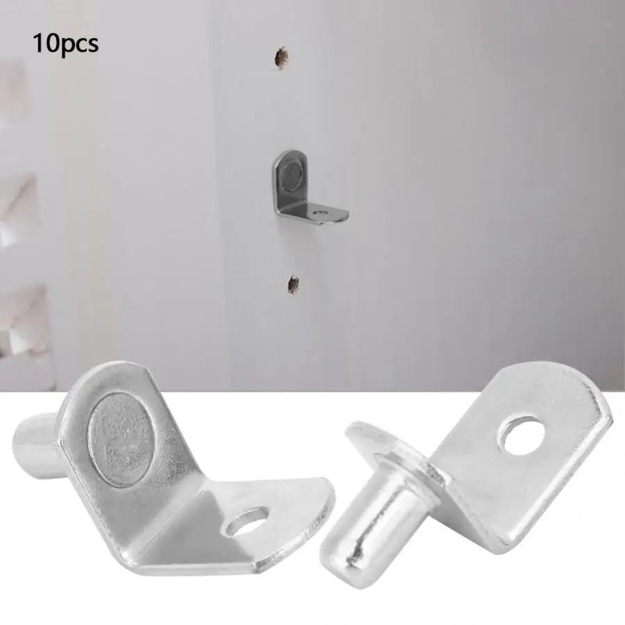 10Pcs Shelf Support Pins Stud Shelves Seperator Fixed Cabinet Cupboard ...