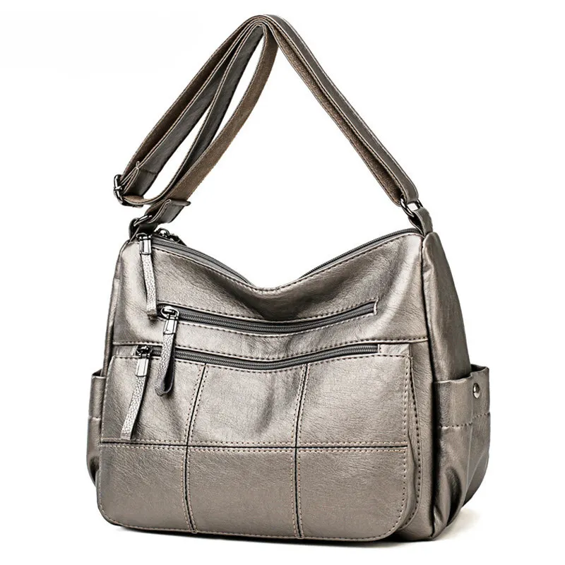 Many Pockets Shoulder Crossbody Bags for Women 2023 Brand Leather ...