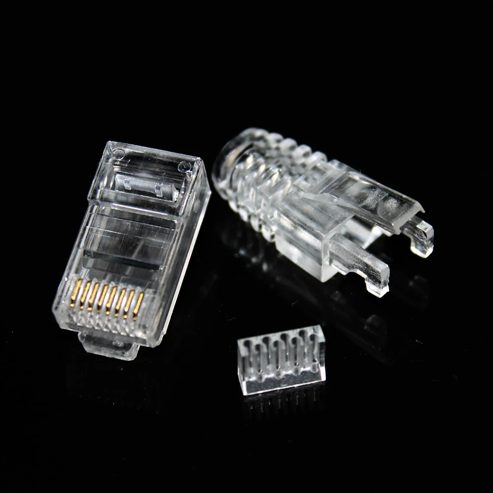 Conector Cat6 RJ45, paquete Triple de Cables Ethernet Utp Gold, enchufe ...