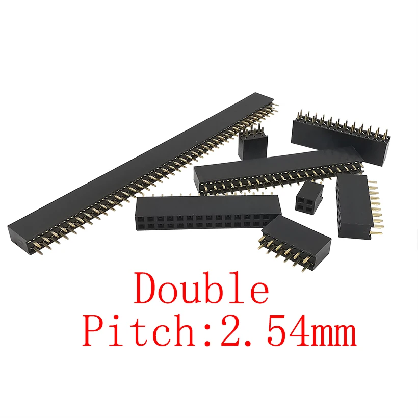 10pcs/lot 2x2p-40pin Straight Pin 2.54mm / 0.1" Double Row Female Jack ...