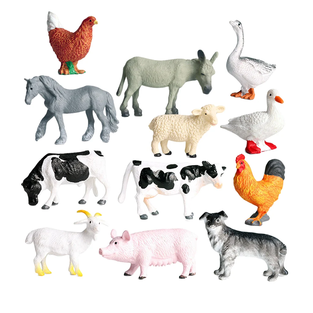 air filled Natural rubber Farm Animals 8-Set fully moulded Horse, Foal ...