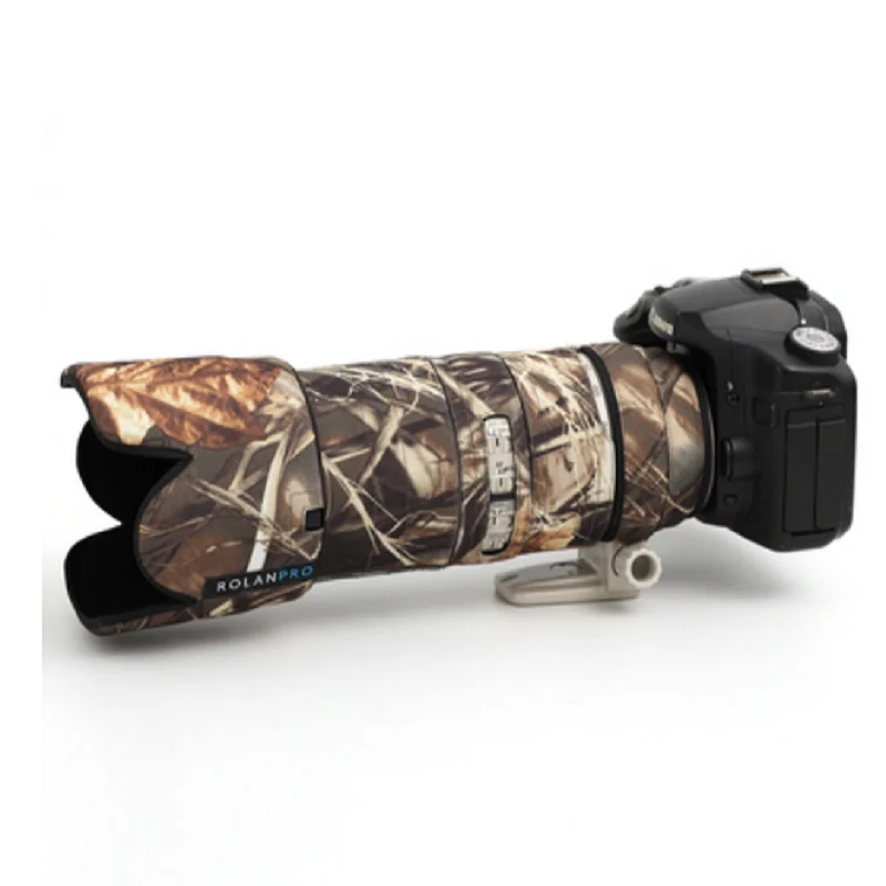 ROLANPRO Waterproof Lens Camouflage Coat Rain Cover for Canon EF 70 ...