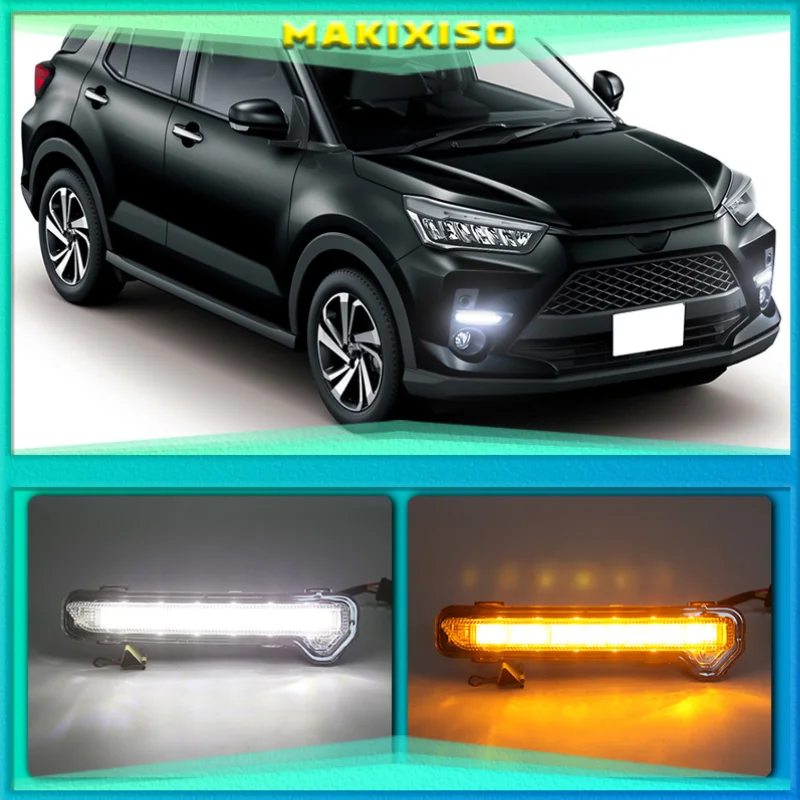 For-Toyota-Raize-2020-2021-1Set-LED-Daytime-Running-Light-Fog-Lights ...