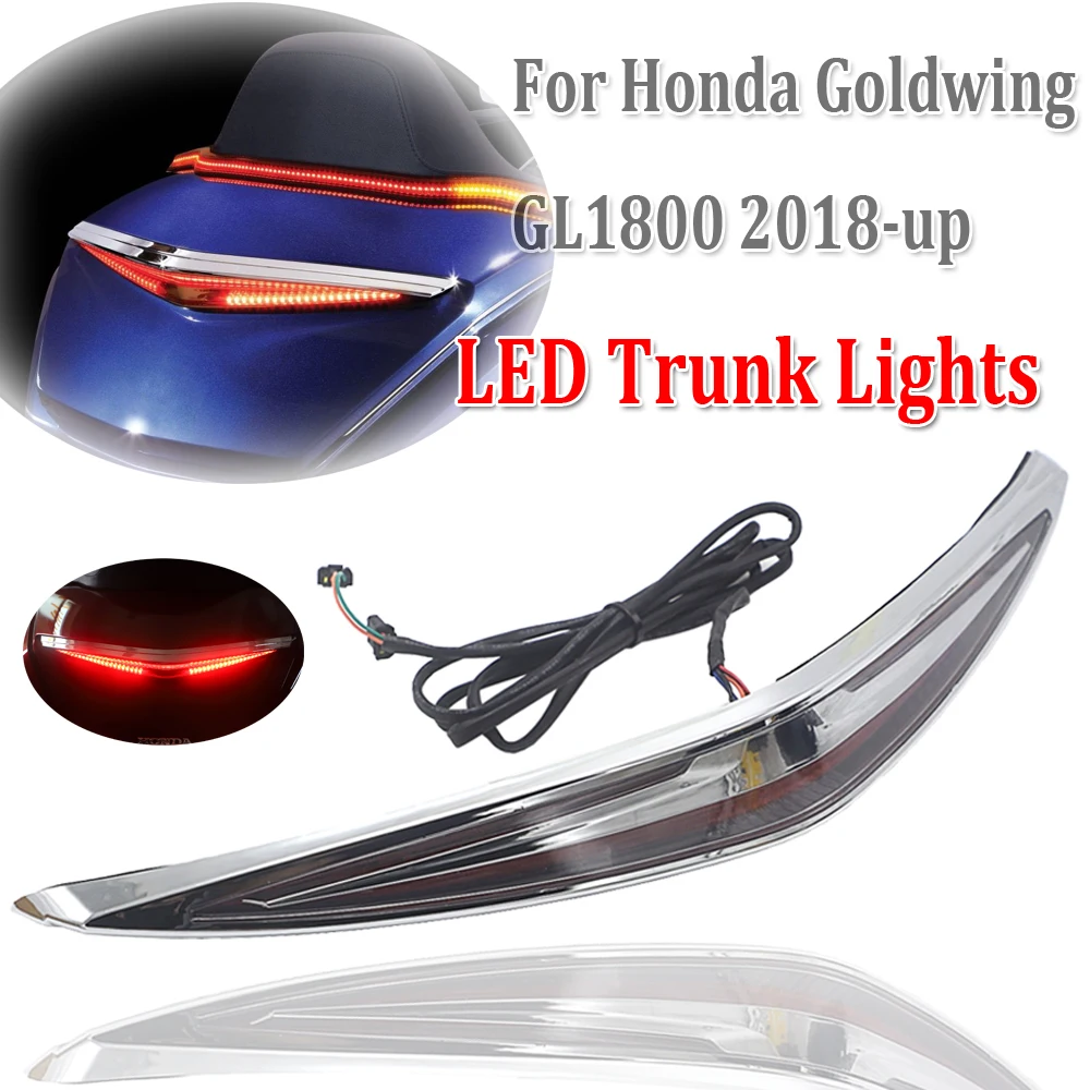 Motorcycle Rear Trunk Luggage LED Steering Light in Black Or Chrome For ...