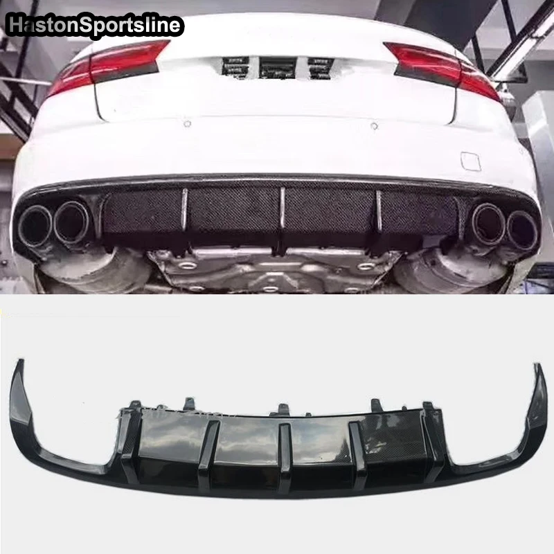 A6 C7 S6 MTM Style Carbon Fiber Rear Bumper Lip Diffuser for Audi S6 ...