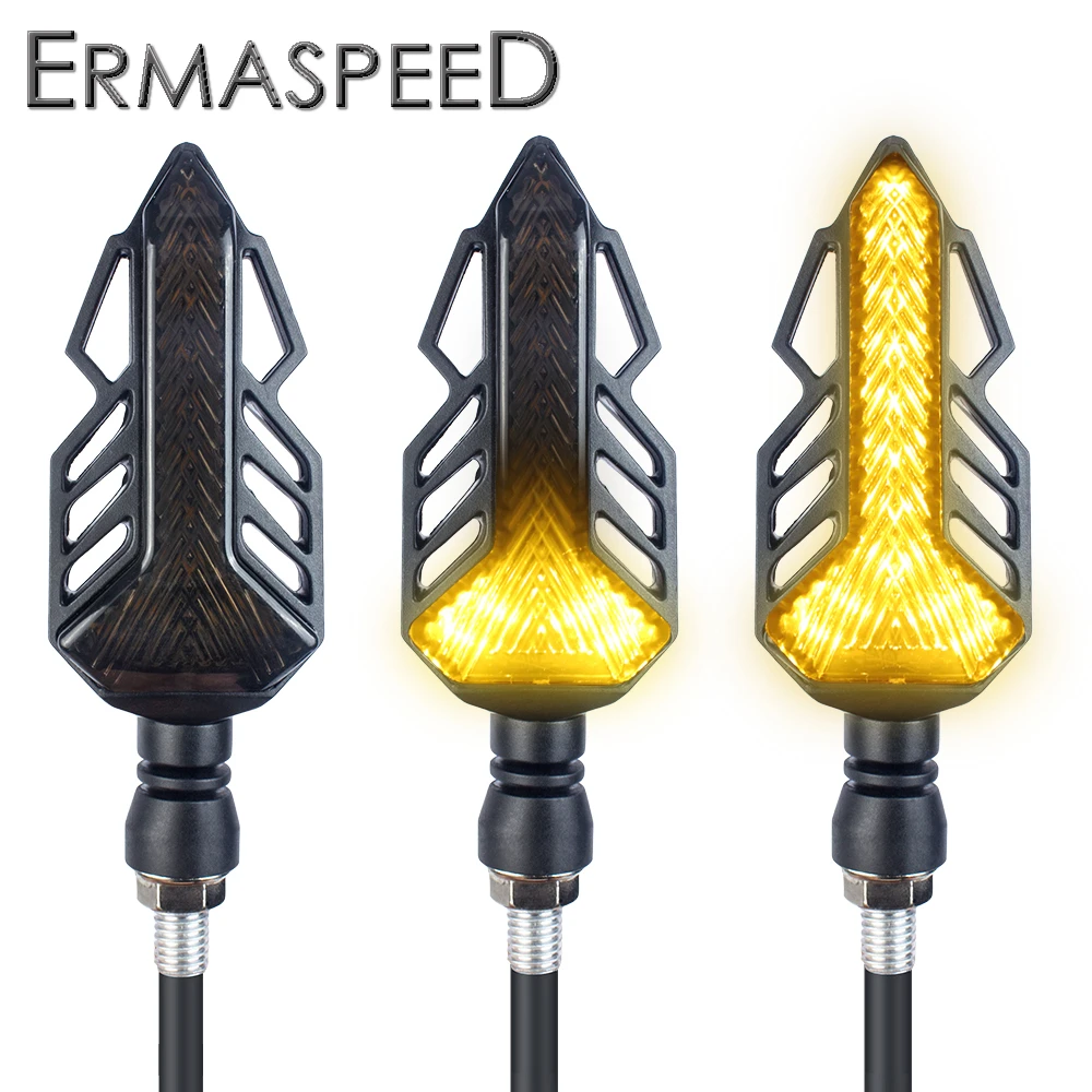 2pcs Arrows Led Motorcycle Turn Signals Motorbike Sequential Flowing ...