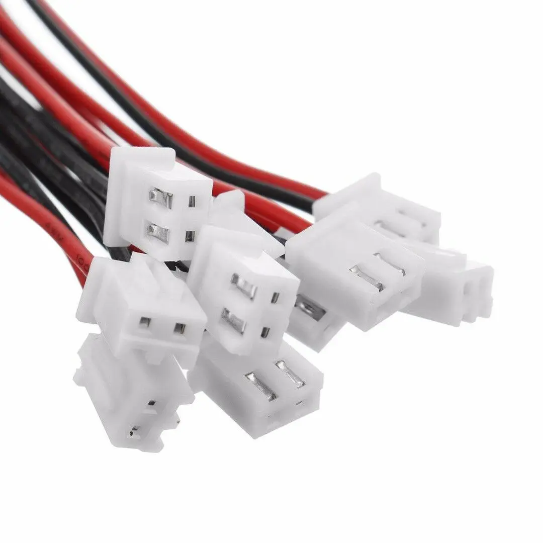 Juego de 10 Mini Micro JST de 2 pines, Conector de enchufe con cables de 150mm, xh2.54 mm, 24AWG ...