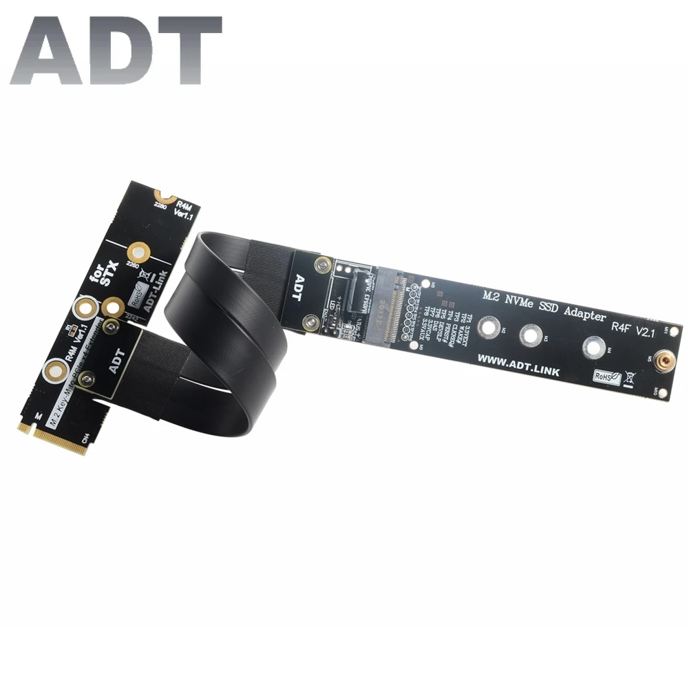 Adt-link R44mf M.2 Nvme Ssd Extension Cable Pcie3.0 X4 Full Speed Nvme ...
