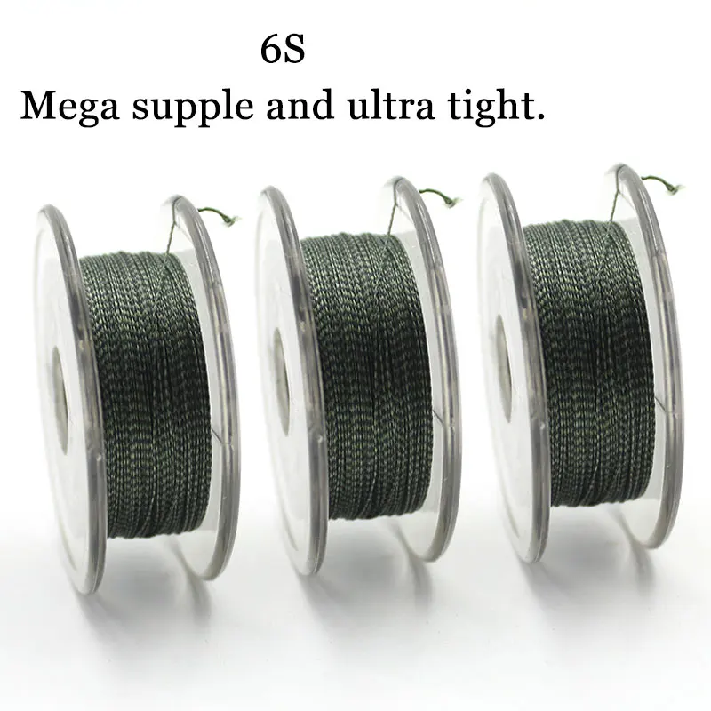 50m Fishing Carp Uncoated Braided Soft Hooklink Tightly Hair Rig ...