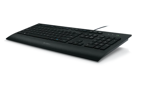Logitech corded keyboard k280e black usb