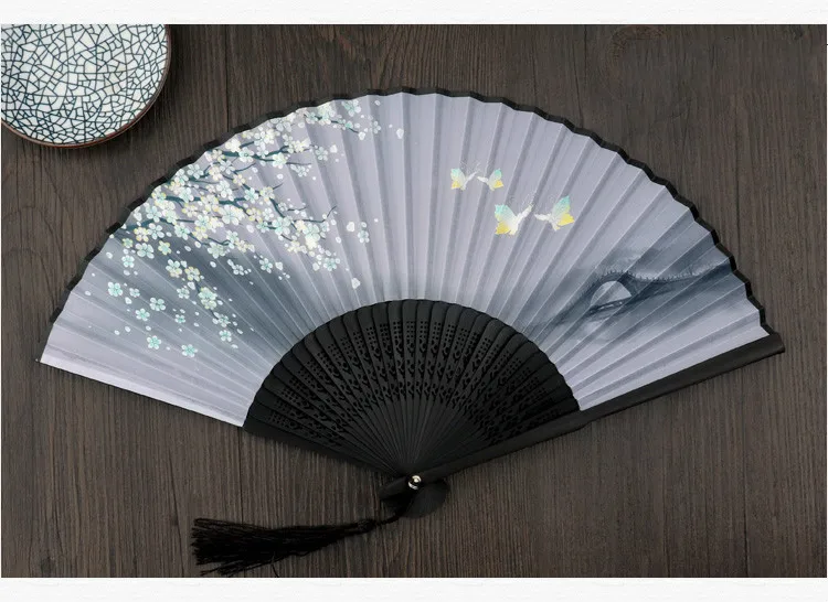 Eventail a main pliant,A4 21cm--Éventail À Main En Soie Chinoise ...
