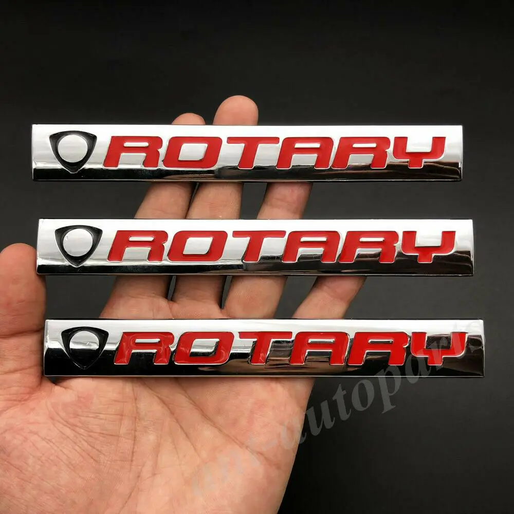 3pcs Metal Rotary Engine Race Motor Swap Car Trunk Emblems Badge Decals ...