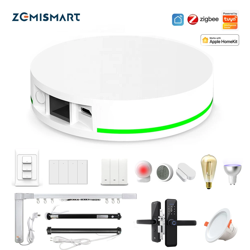 Zemismart Zigbee Hub Home Bridge Gateway Work With Apple Homekit Home ...