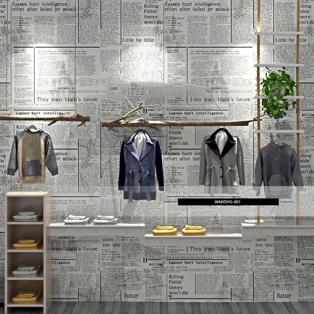 Retro Newspaper Wallpaper English Alphabet Wallpaper, 46% OFF