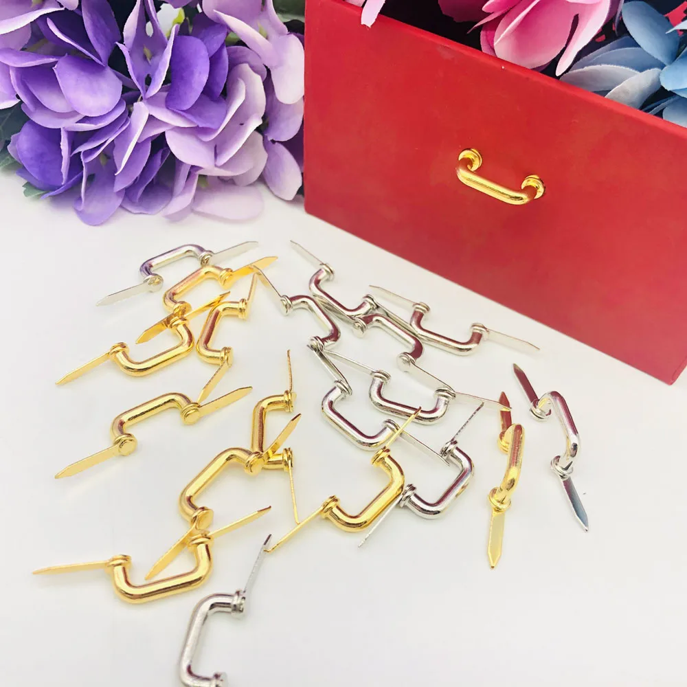 10pc Vintage Metal Tin box decorated handle Mini Drawer Door Ring Pulls ...