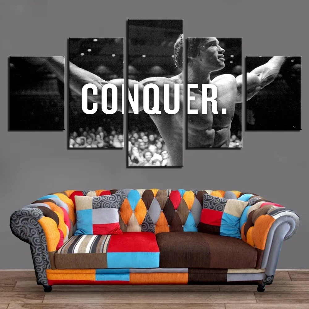 Wall Art Canvas HD Prints Frame Modular Poster 5 Pieces Conquer ...