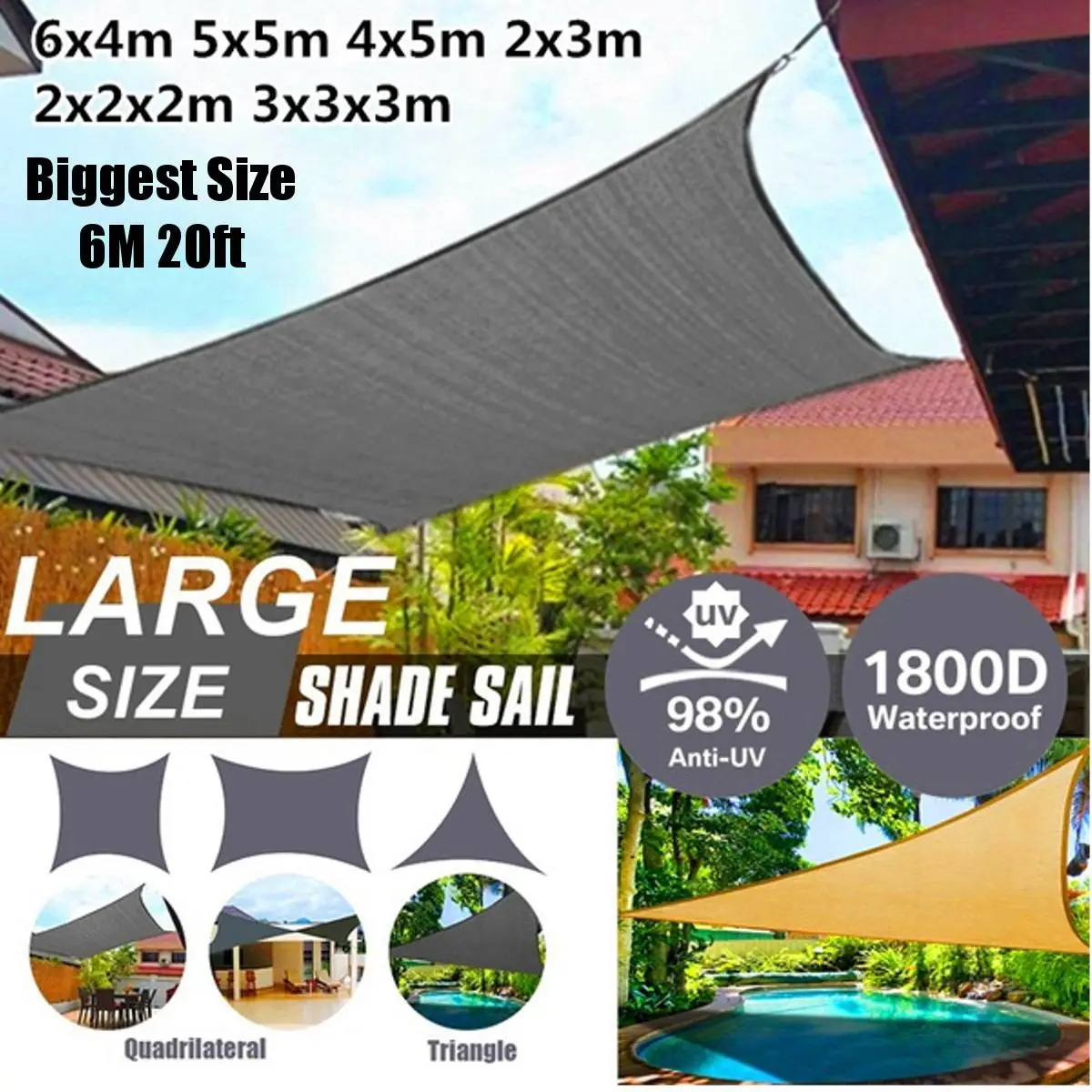 eine Billion Faszinieren Erde sonnenschirm 6x4m Brüllen Ball Natura