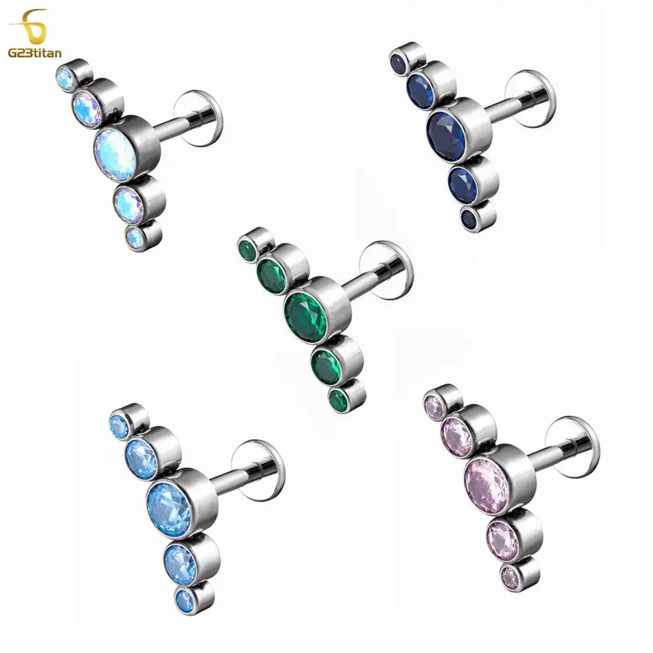 Titanium Lobe Piercing Earring | Titanium Ear Cartilage Helix - 5 F136 ...