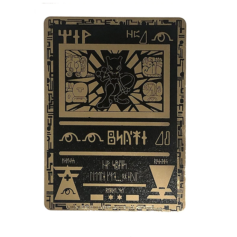 Custom Gold/Black Metal Pokemon Card Ancient Mew Toys & Games Card ...