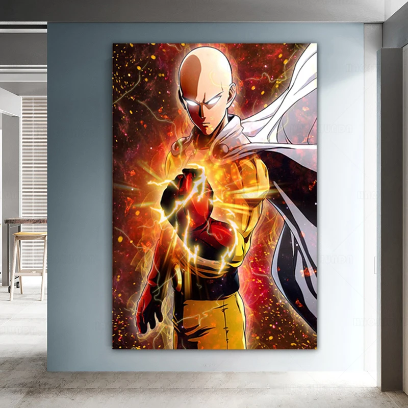 Canvas Poster Saitama One Push Man Wall Art Painting Posters and Prints ...