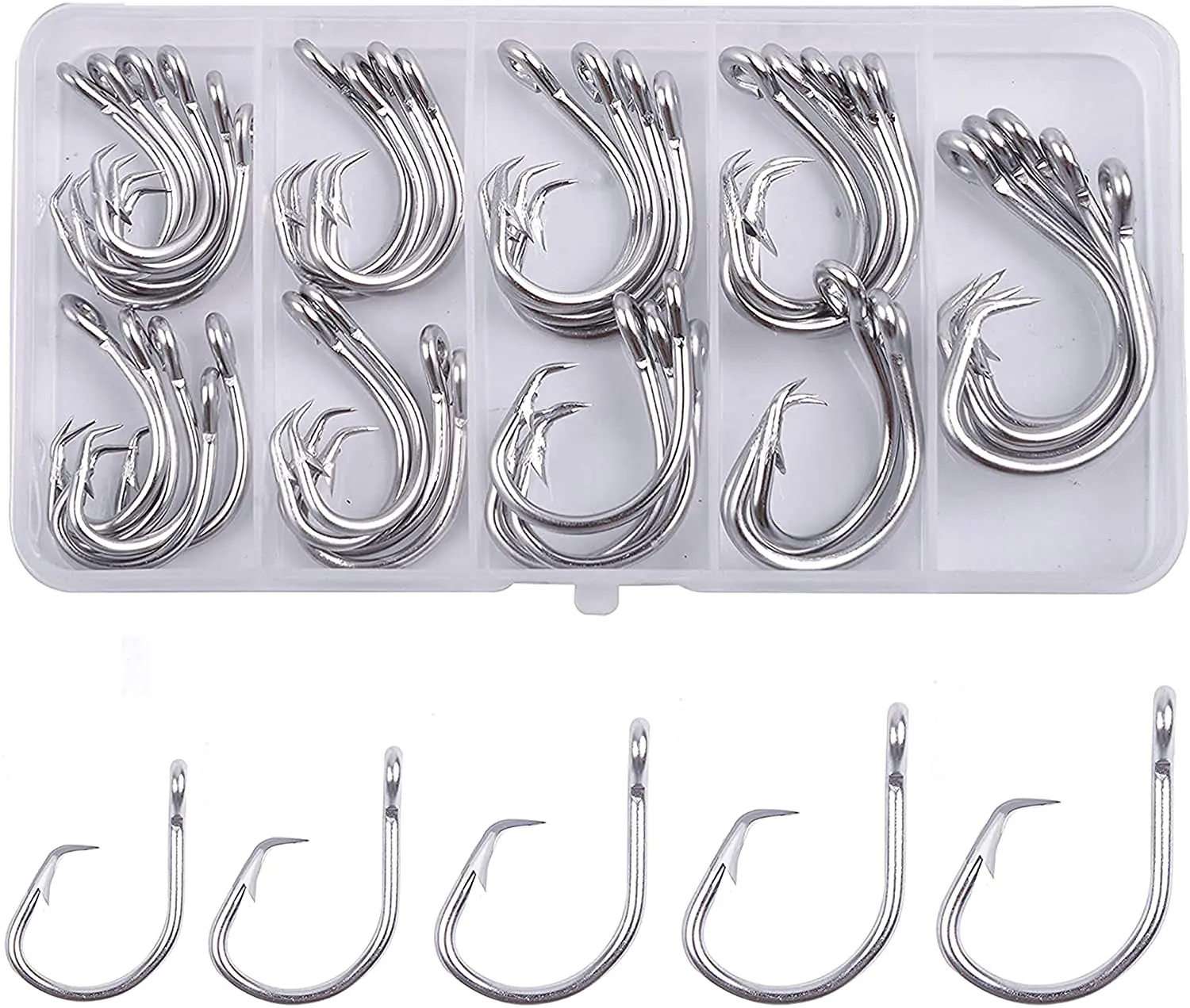 40pcs-Fishing-Tuna-Hooks-Stainless-Steel-Barbed-Circle-Hook-in-line-Big ...