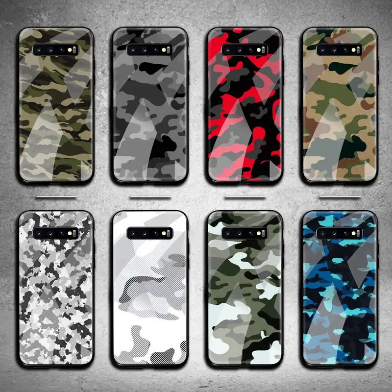 Camouflage-Pattern-Camo-military-Army-Phone-Case-Tempered-Glass-For ...