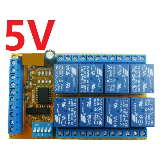 2x IO25E08 8ch Flip-Flop Latch Relay Board Bistable Self-locking ...