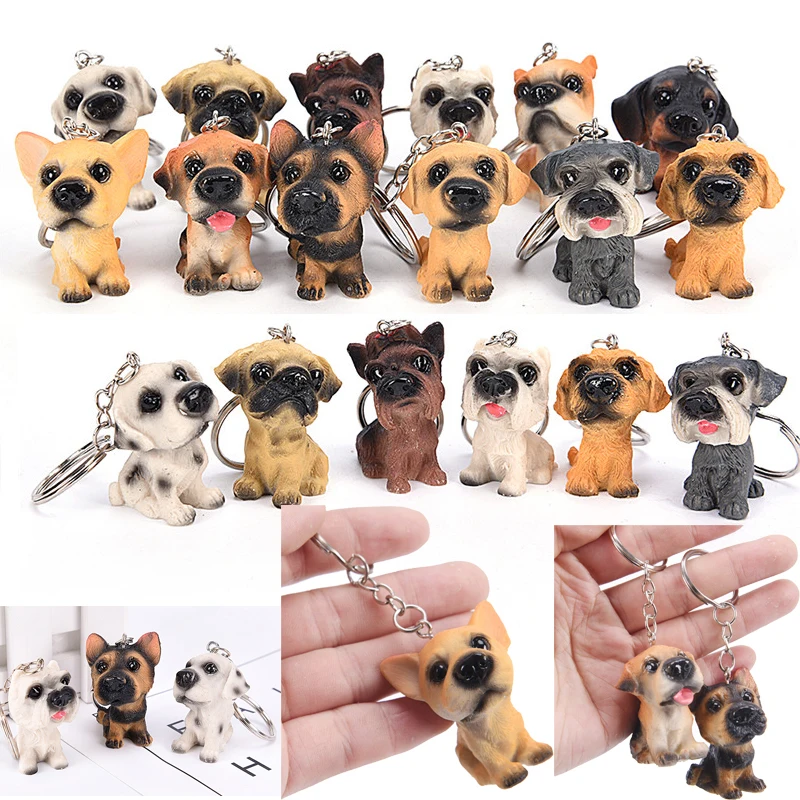3D-Resin-Cute-Dog-Key-Chain-For-Lovers-Animal-Keyring-Key-Ring-Holder ...