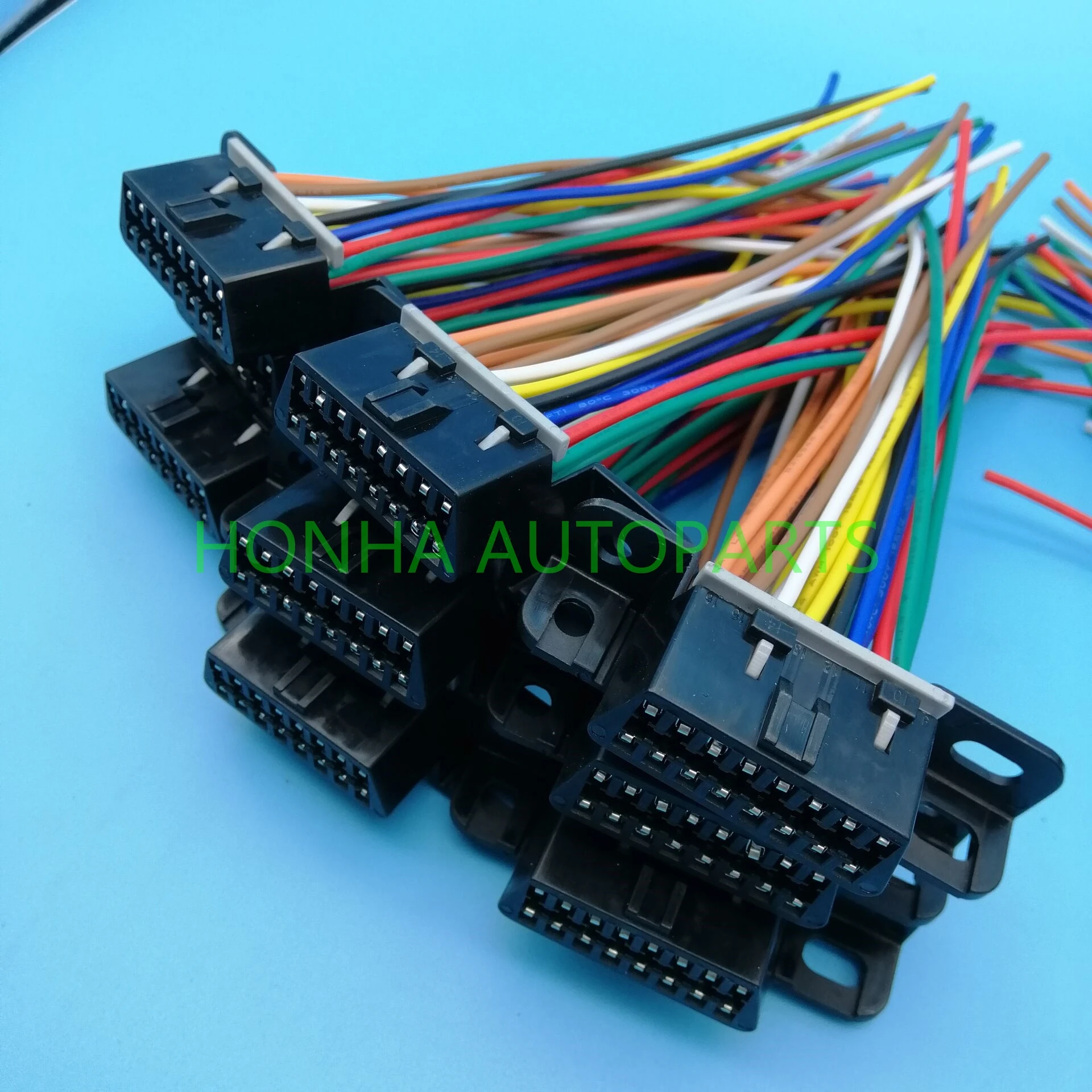 free shipping OBD 16pin obd2 Connector OBD2 16Pin Female Connector OBD ...