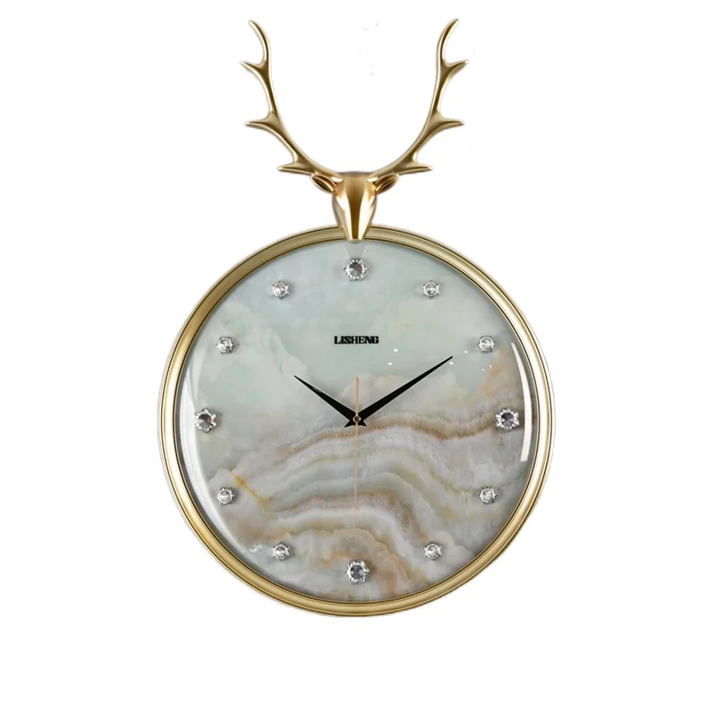 Nordic Wall Clock Modern Deer Head Creative Silent Wall Watches Home ...