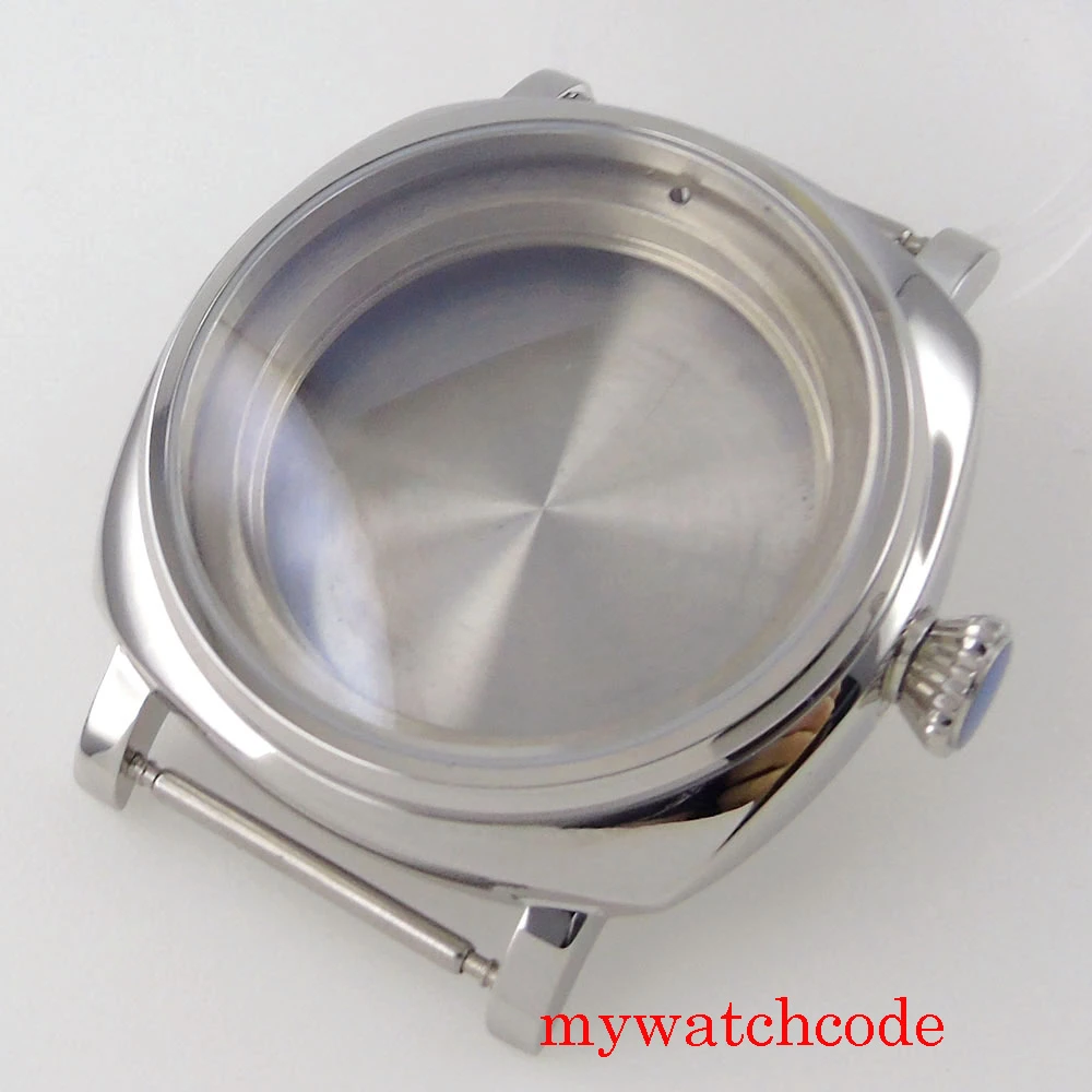 42mm Polished Stainless Steel Watch Case For Nh35 Nh36 Movement ...