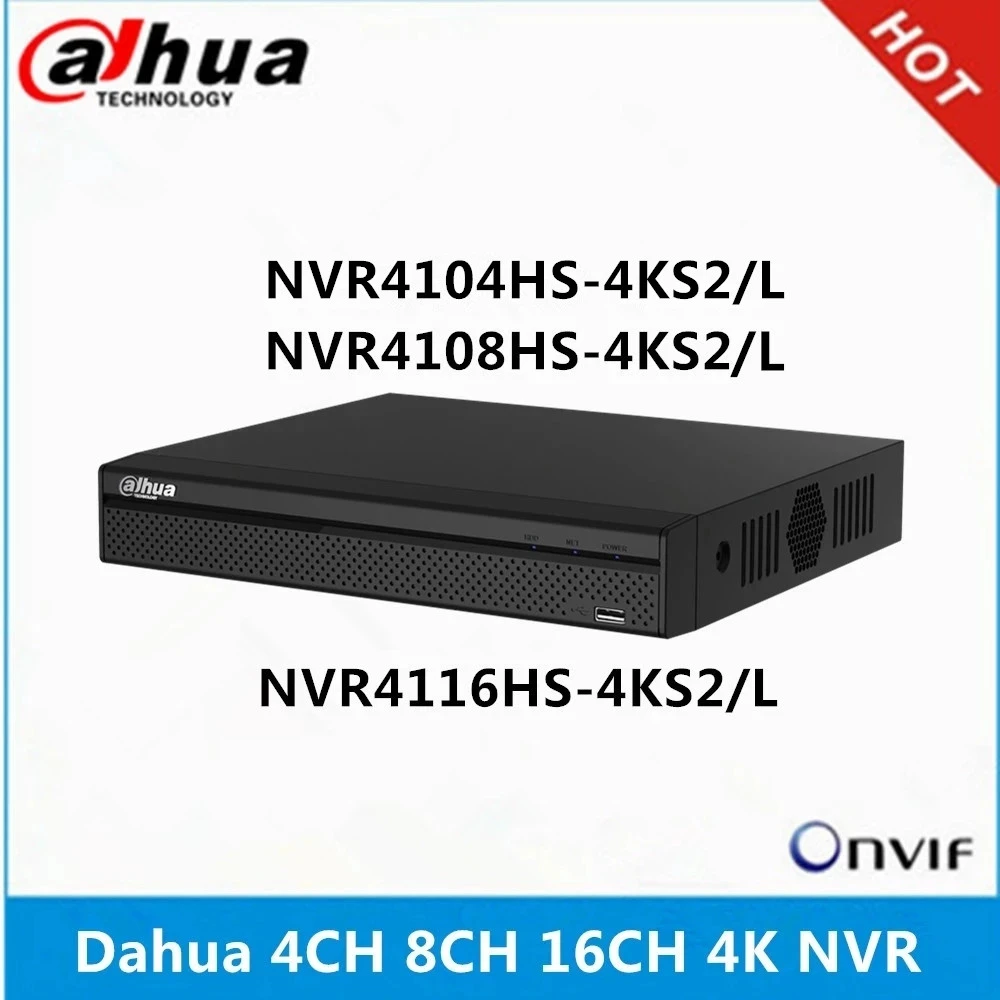 Dahua 4k Nvr Nvr4104hs-4ks2/l 4ch & Nvr4108hs-4ks2/l 8ch & Nvr4116hs-4ks2/l 16ch Without Poe ...