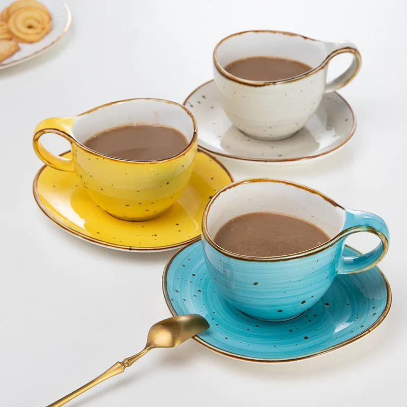 Ceramic Coffee Cup Set Mug Three Piece Set Simple Creative Modern ...