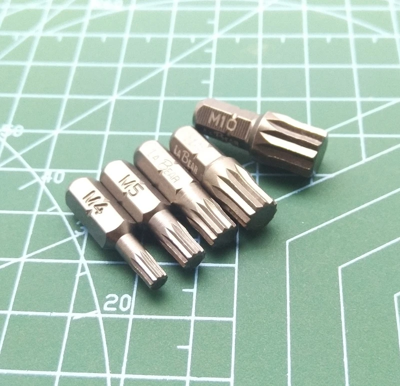 New 5Type Spline bit Star Screwdriver Bit M4 M5 M6 M8 M10 L25mm S2 ...