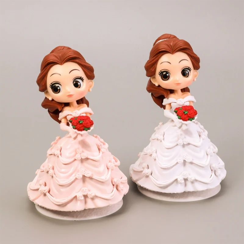 13cm Anime Posket Princess Figure Toys Wedding Belle Mulan Princess ...