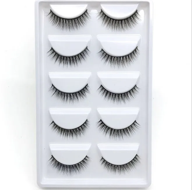 Wholesale 5 Pairs 3d Natural False Eyelashes Fake Lashes Makeup Kit ...